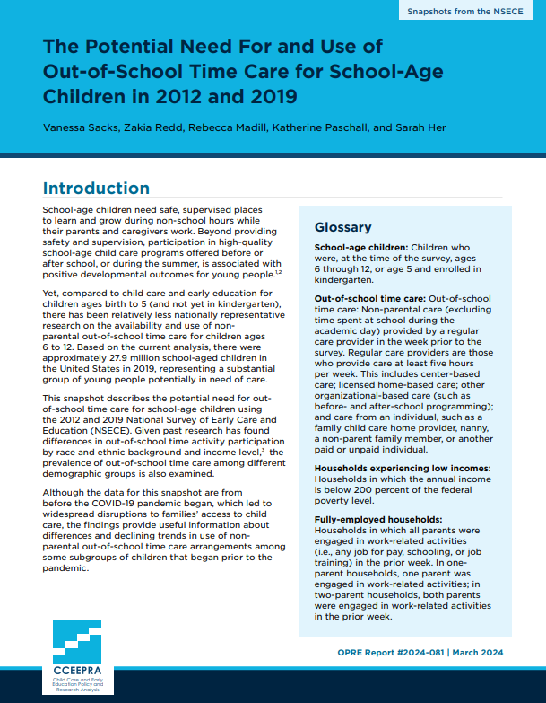 School-Age Child Care Policy Priorities - Kentucky Out-of-School Alliance